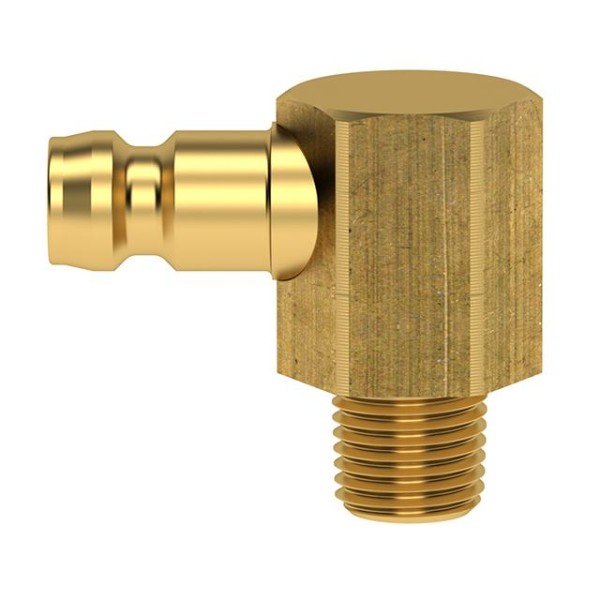 Serie ESHM DN 6 - Stecknippel mit 90° Außengewinde (metrisches Gewind