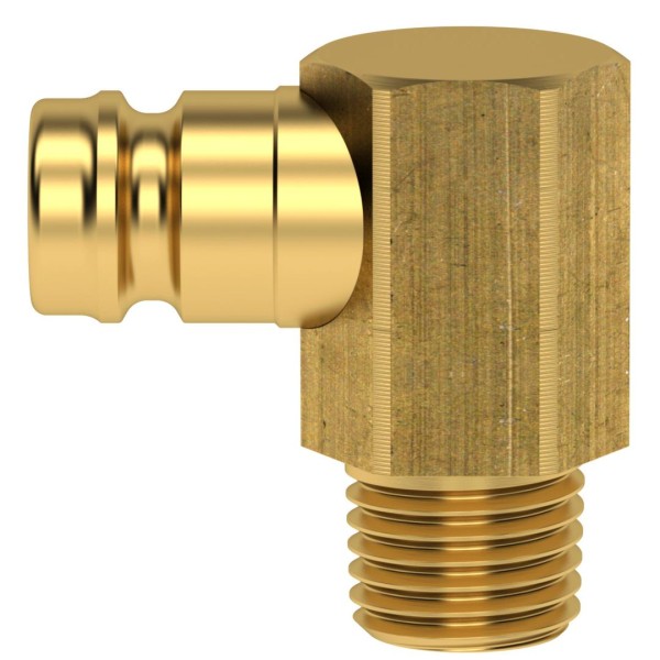 Serie ESH DN 9 - Stecknippel mit 90° Außengewinde (metrisches Gewinde