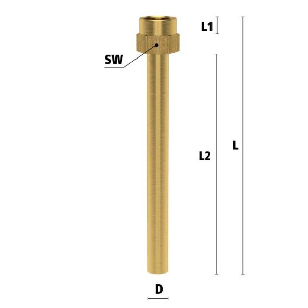 Innengewinde-Rohre (Rohlinge zum selbst schneiden) für tiefliegende F