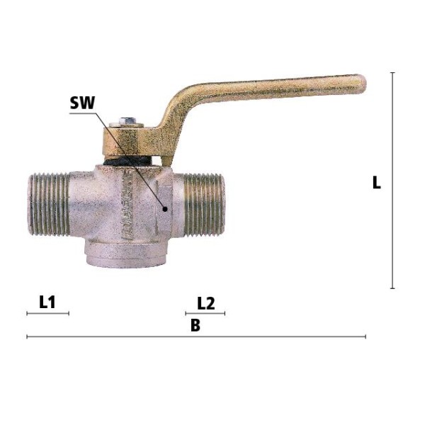 Lüdecke ADA 10 SK - Válvulas de tapón para chorro de arena con tope d