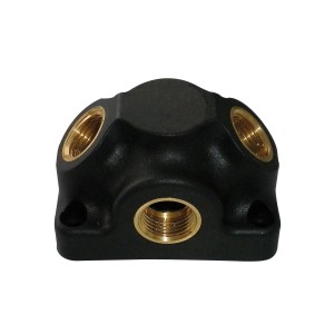 Manifold block (brass) with female thread